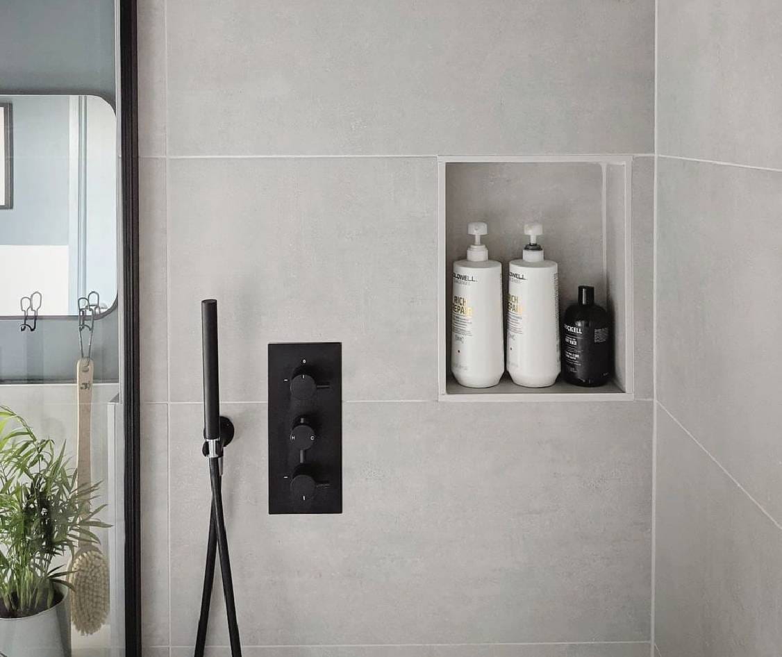 matte black bathroom brassware | Big Bathroom Inspiration